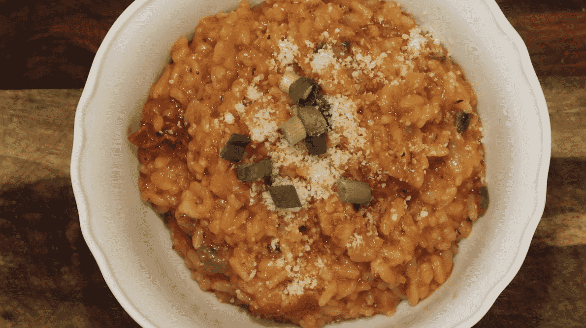 Instant Pot Bacon Tomato Risotto - Pressure Luck Cooking