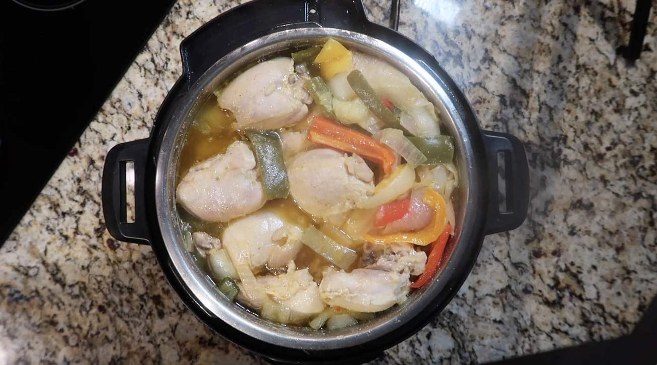 Instant Pot Chicken Fajita Soup - Pressure Luck Cooking