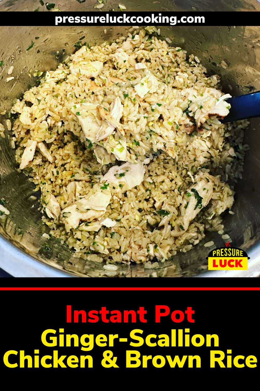 Instant Pot Ginger-Scallion Chicken & Rice - Pressure Luck Cooking