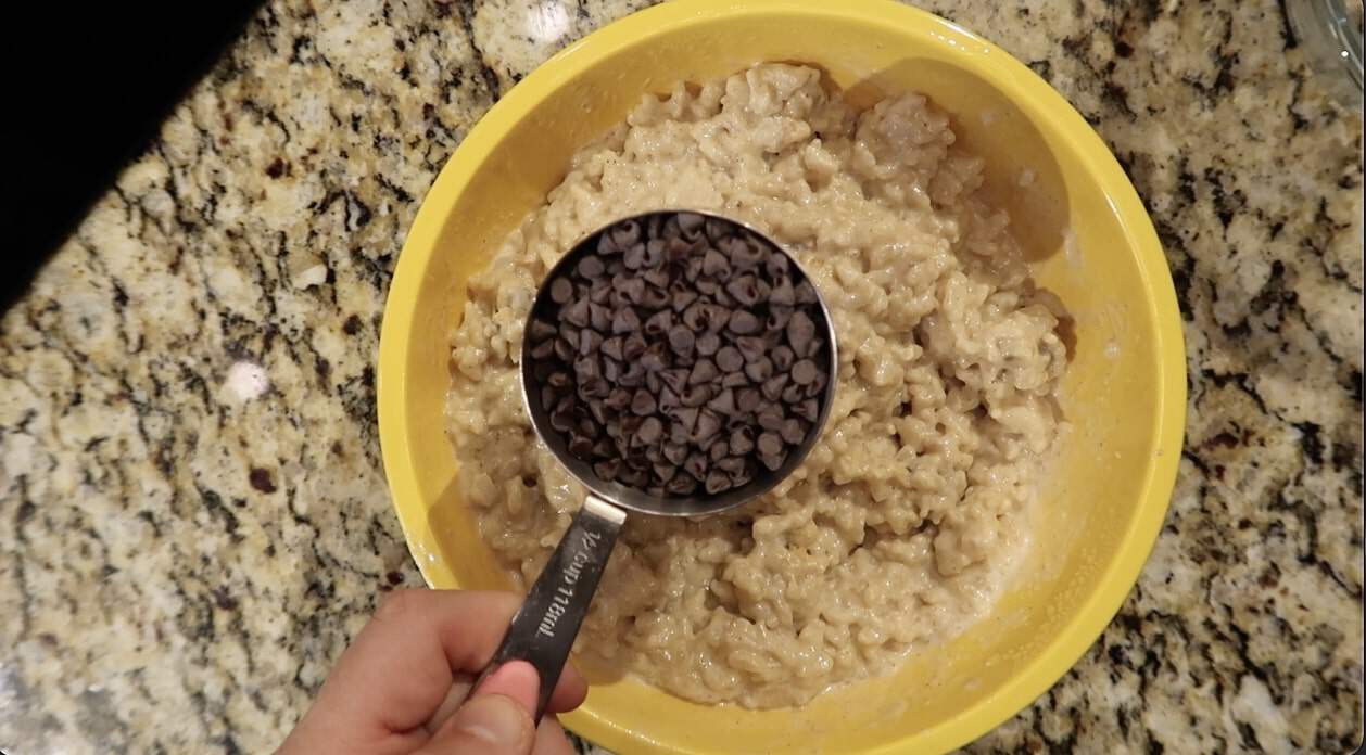 Chocolate Chip Cookie Dough Rice Pudding - Pressure Luck Cooking