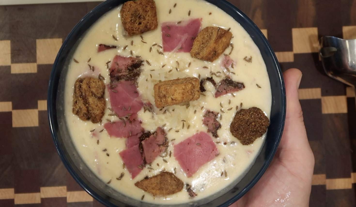 Instant Pot Cream of Reuben Soup - Pressure Luck Cooking